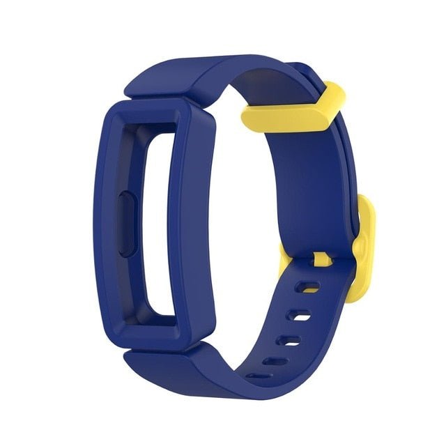 Blue/Yellow Plain Silicone Fitbit Ace 2 Strap/Fitbit Ace 2 Band ...