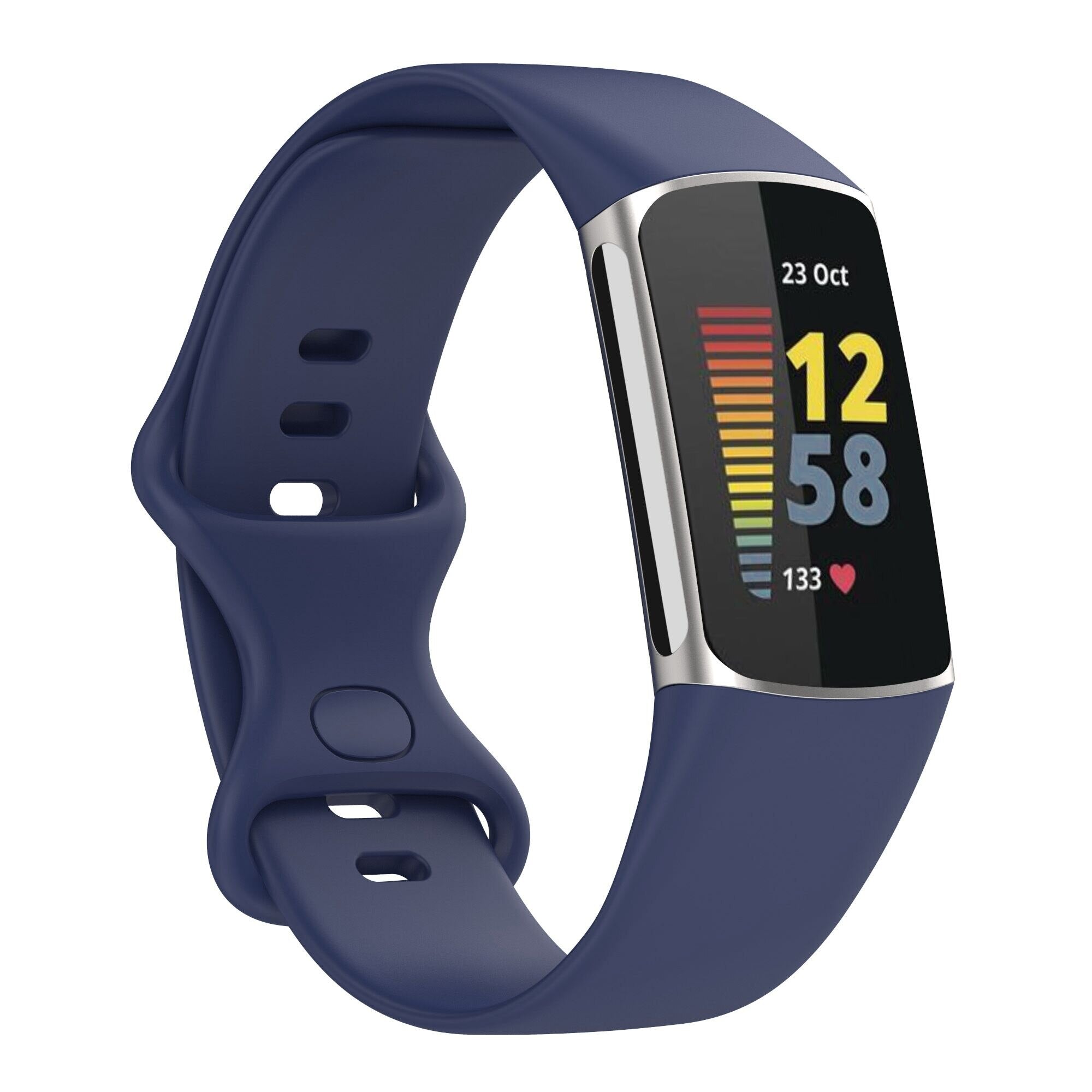 Fitbit Charge 5 Strap | Fitbit Charge 6 Strap | Dark Blue Silicone Str ...