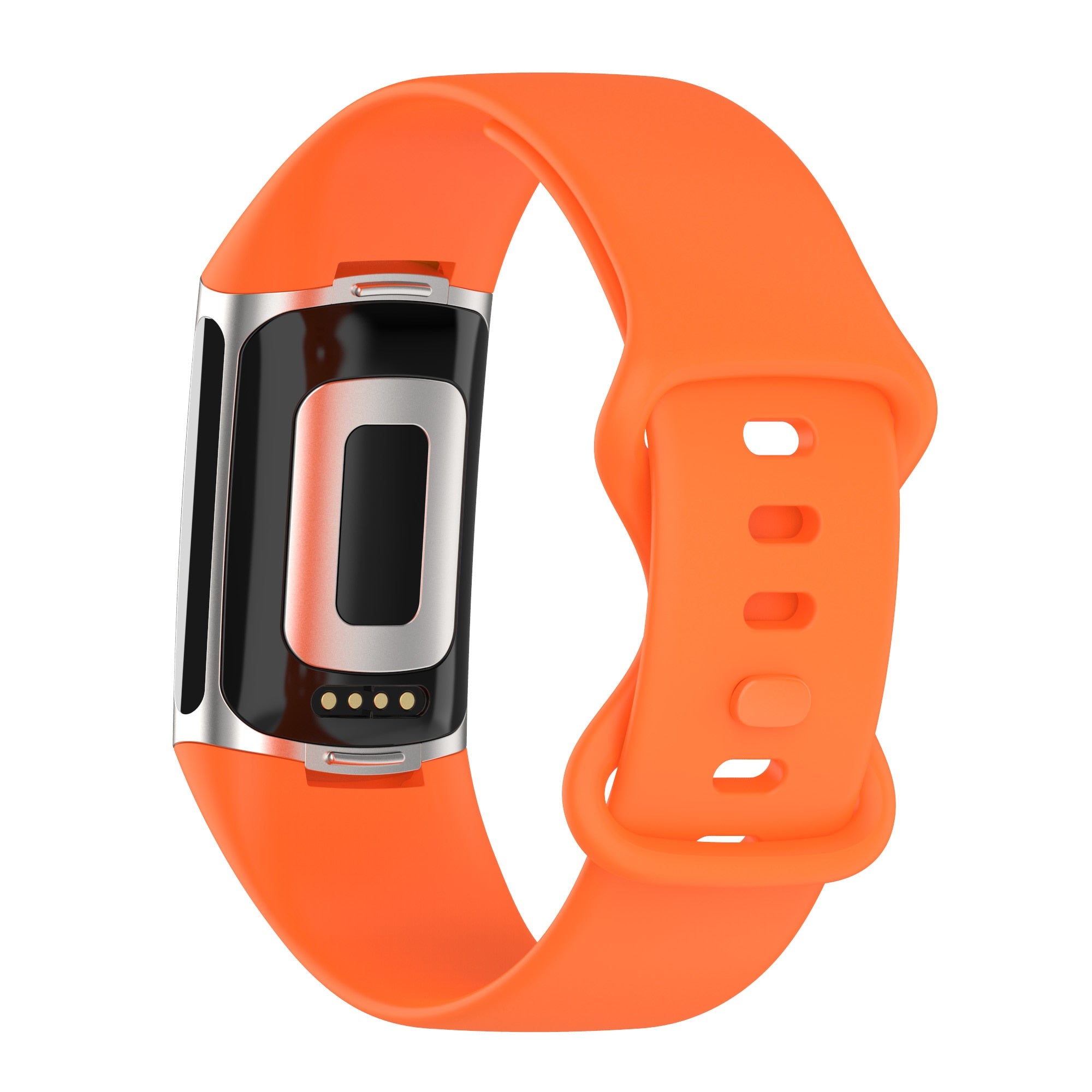 Fitbit Charge 5 Strap | Fitbit Charge 6 Strap | Orange Silicone Strap ...