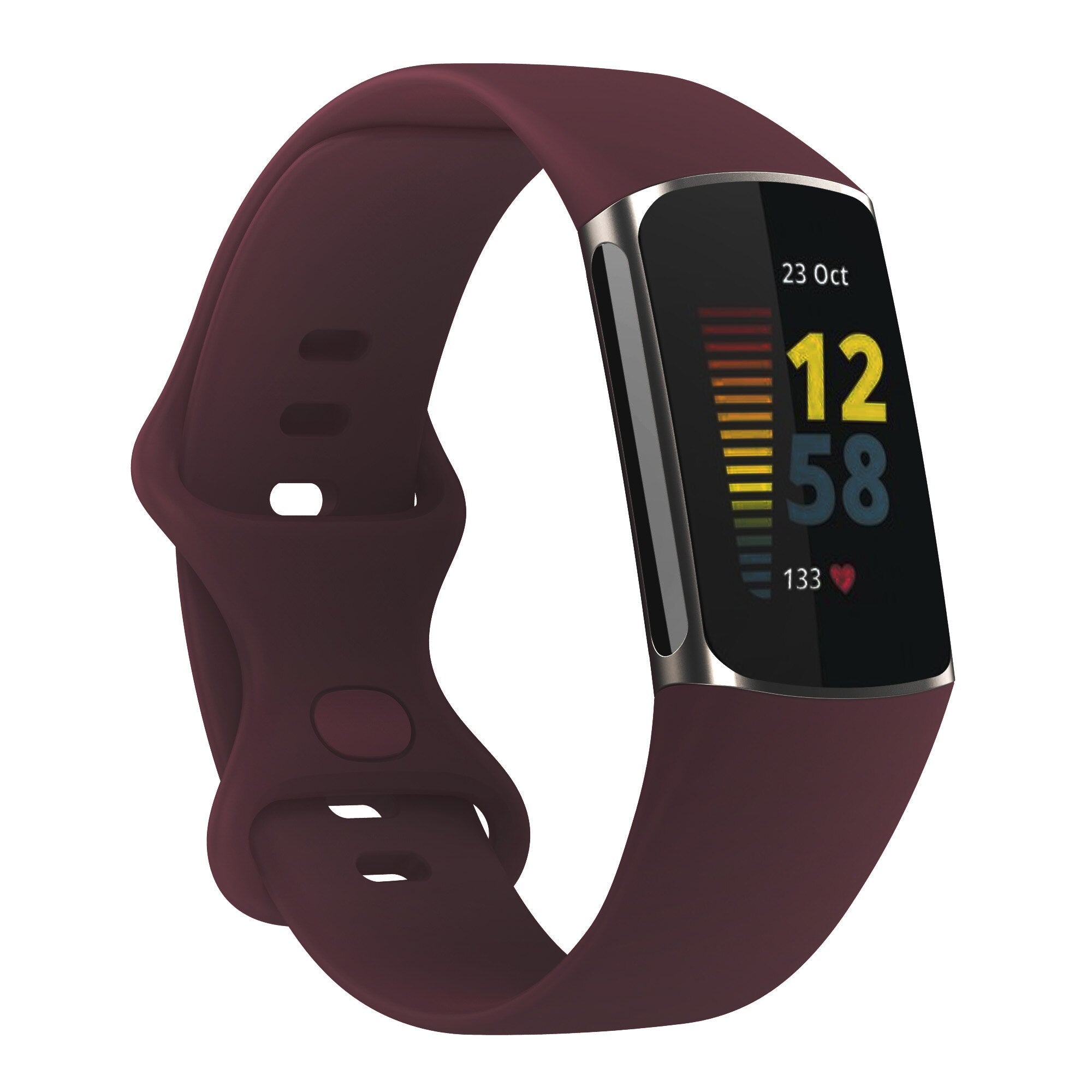 Fitbit Charge 5 Strap | Fitbit Charge 6 Strap | Red Wine Silicone Stra ...