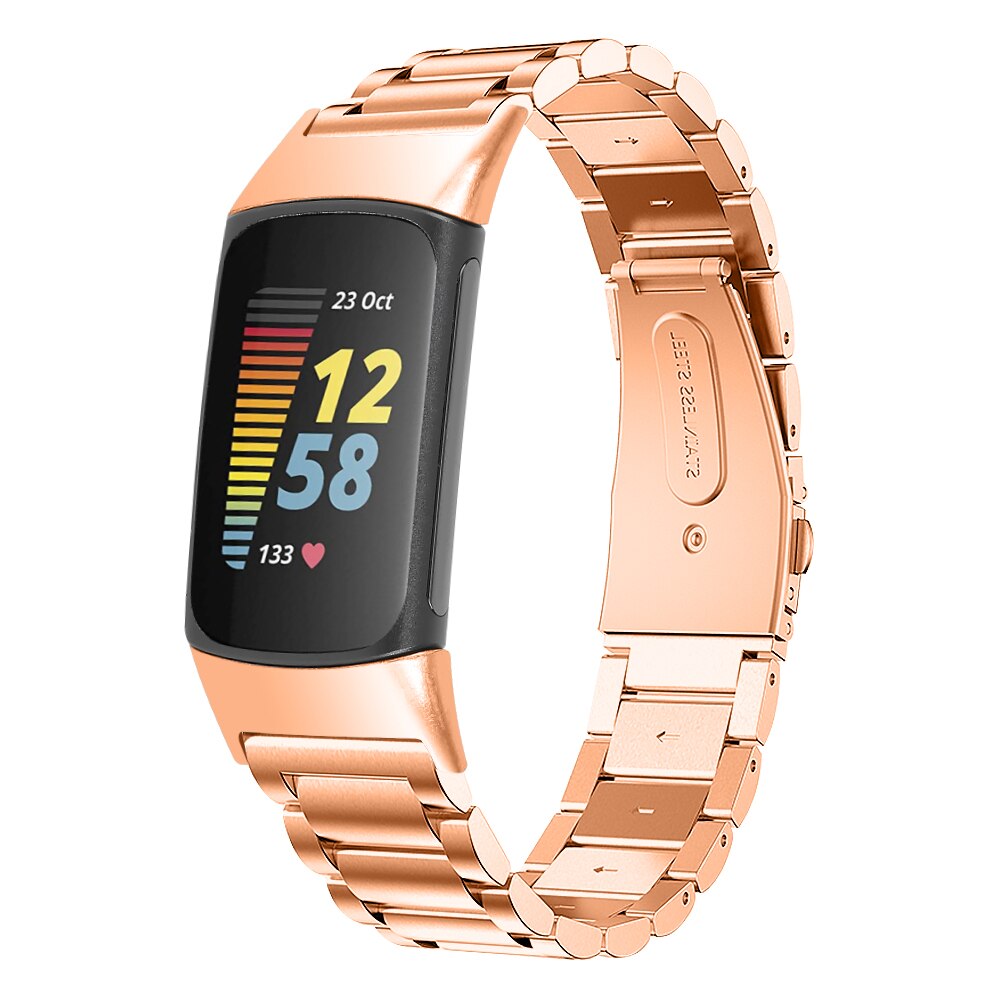 Fitbit Charge 5 Strap | Fitbit Charge 6 Strap | Rose Gold Classic Stee ...