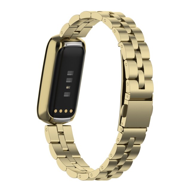 Fitbit Luxe Strap | Classic Steel Strap | Gold – FitStraps™
