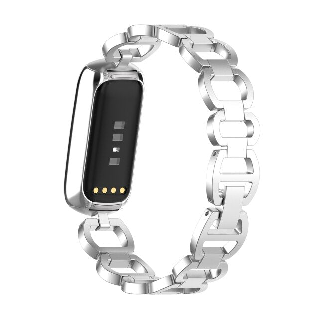Fitbit Luxe Strap | Glamorous Steel Strap | Silver – FitStraps™