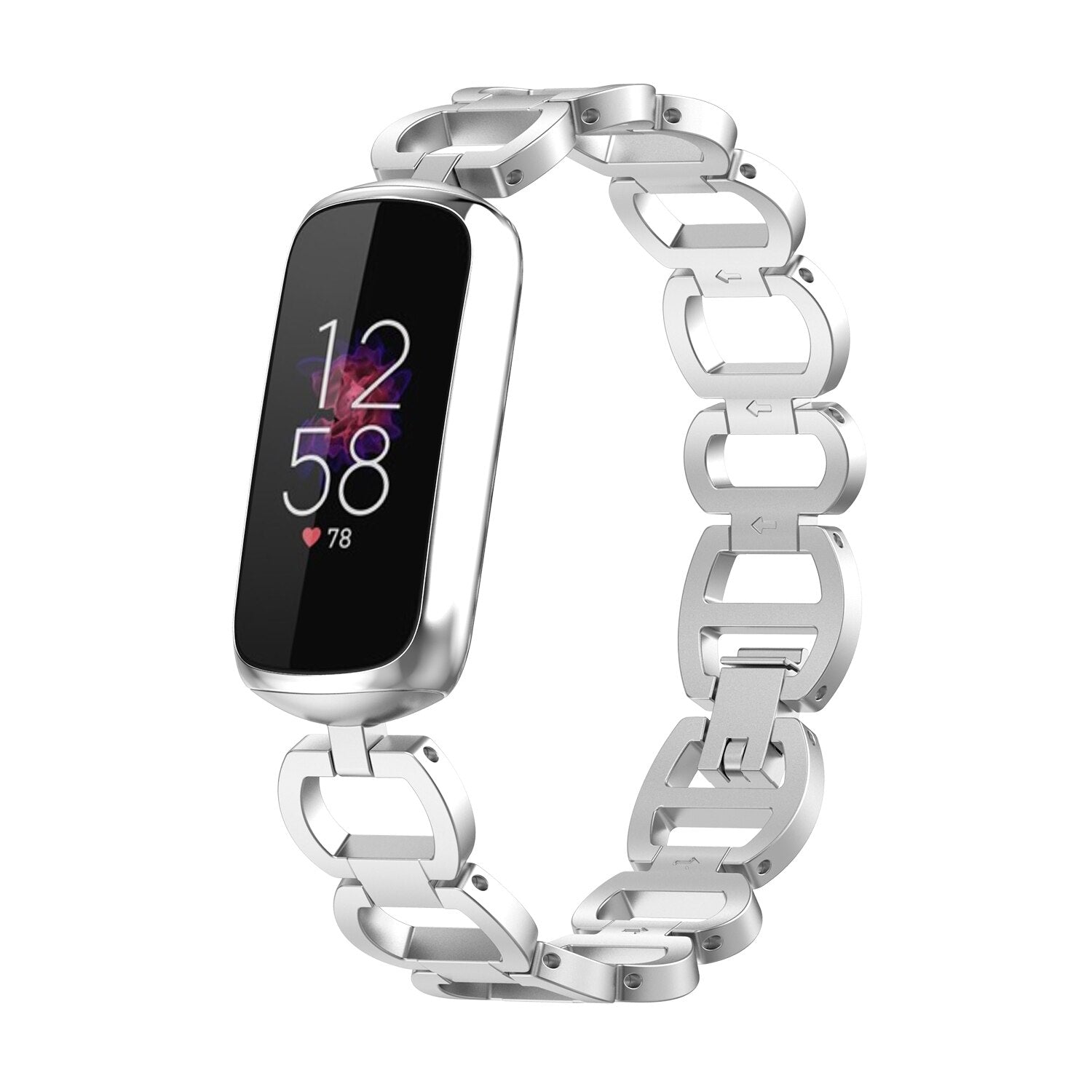 Fitbit Luxe Strap | Glamorous Steel Strap | Silver – FitStraps™