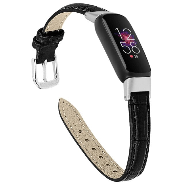 Fitbit Luxe Strap | Premium Leather Strap | Black – FitStraps®