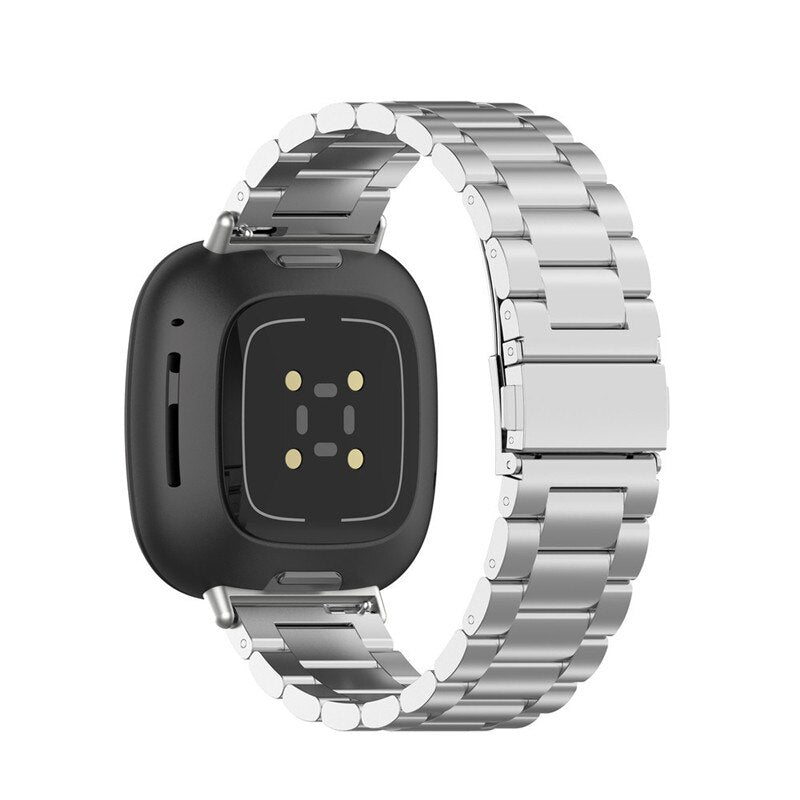 Fitbit Sense 2 Strap | Fitbit Versa 4 Strap | Silver Metal Fitbit Stra ...