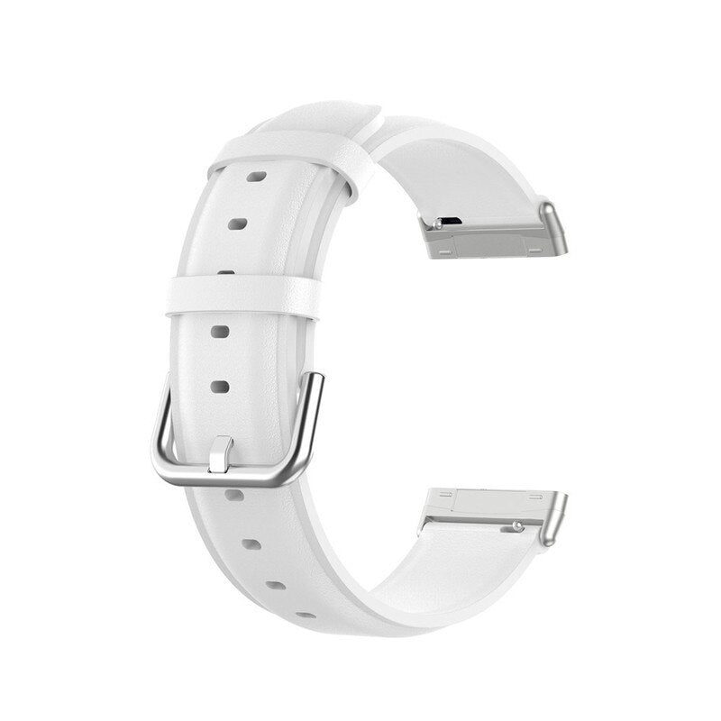 Fitbit Sense 2 Strap | Fitbit Versa 4 Strap | White Premium Leather Fi ...