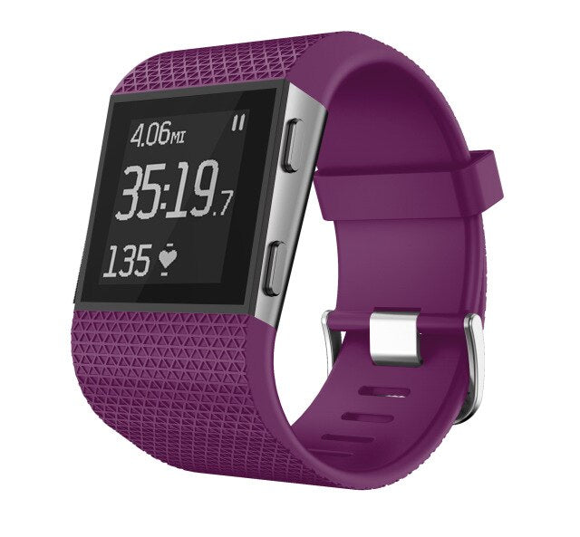 For Fitbit Surge | Grained Silicone Strap | Deep Purple – FitStraps™